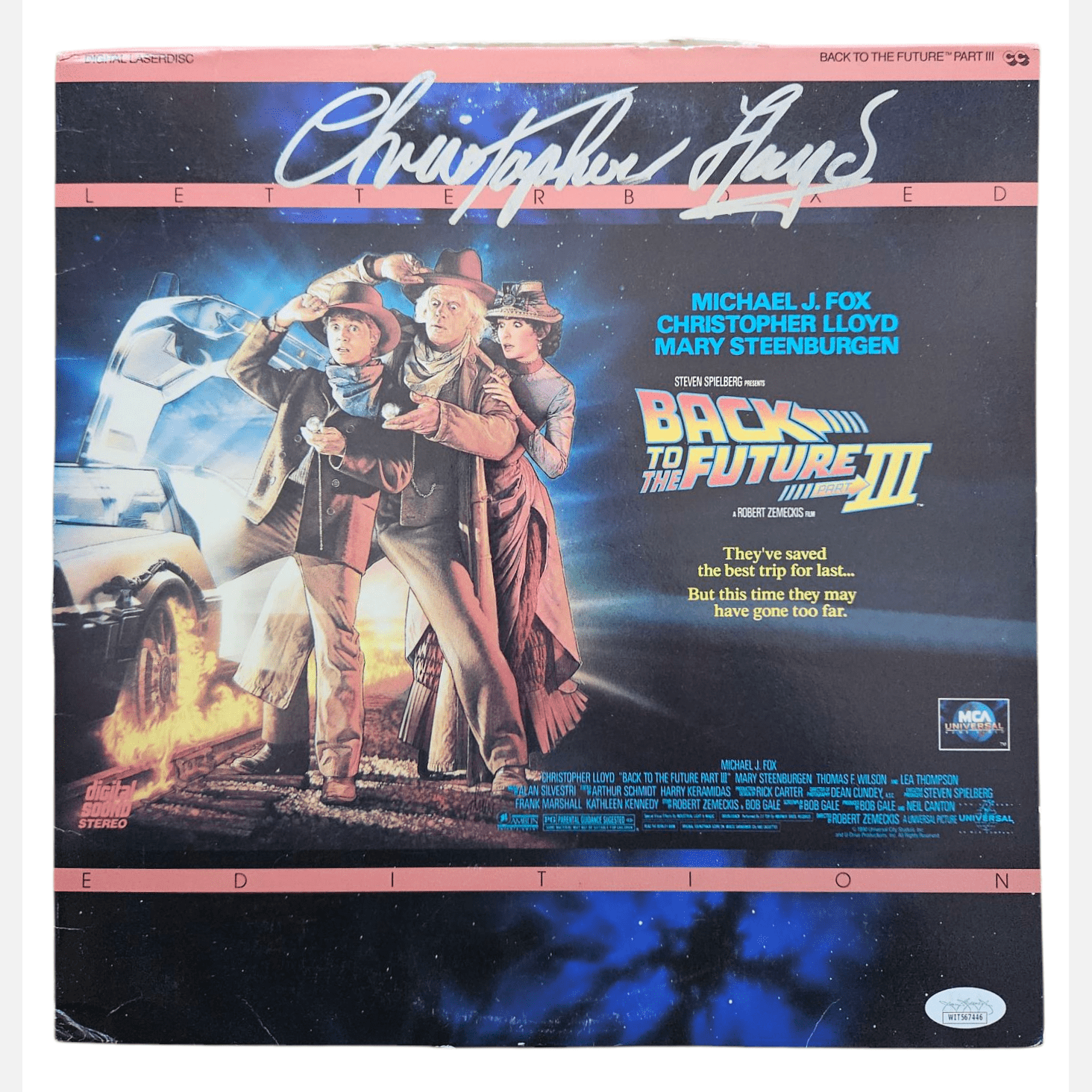CHRISTOPHER LLOYD autograph JSA signed Laserdisk Back to the Future